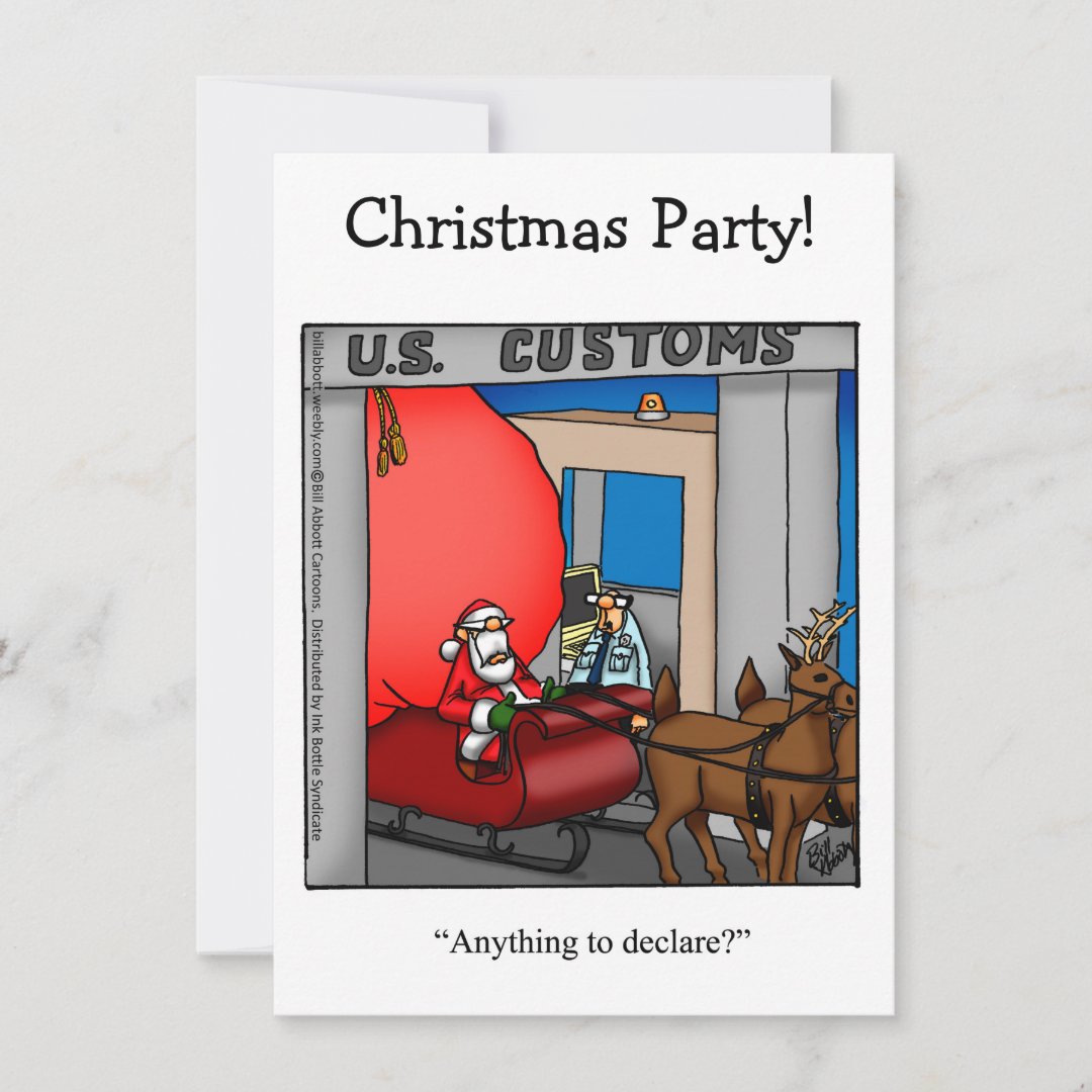 Funny Christmas Party Invitations | Zazzle