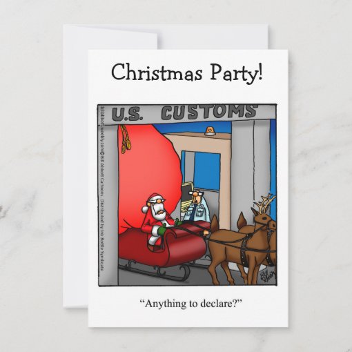 Funny Christmas Party Invitations | Zazzle