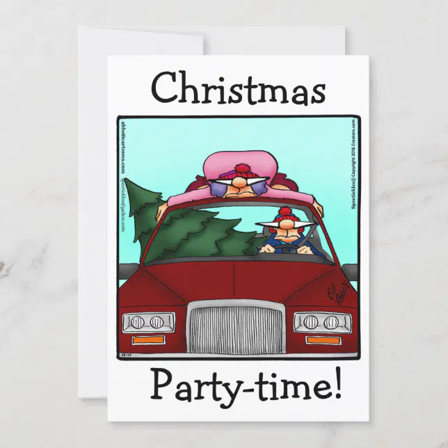 Funny Christmas Party Invitations | Zazzle