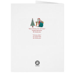 funny christmas poem santa and xmas tree big card | Zazzle