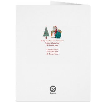 funny christmas poem santa and xmas tree big card | Zazzle