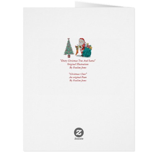 funny christmas poem santa and xmas tree big card | Zazzle