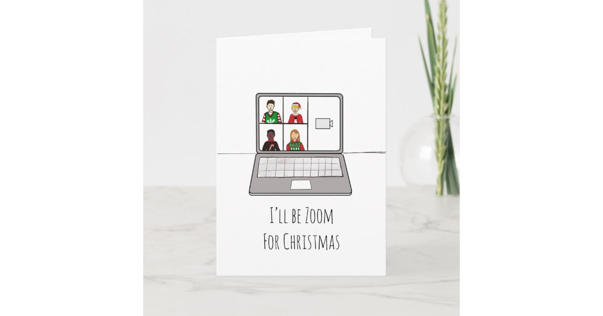 Funny Christmas Quarantine Social Distancing Card | Zazzle