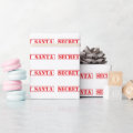 Funny Christmas Red Secret Santa Wrapping Paper | Zazzle