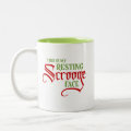 Funny Christmas Resting Scrooge Face Two-Tone Coffee Mug | Zazzle