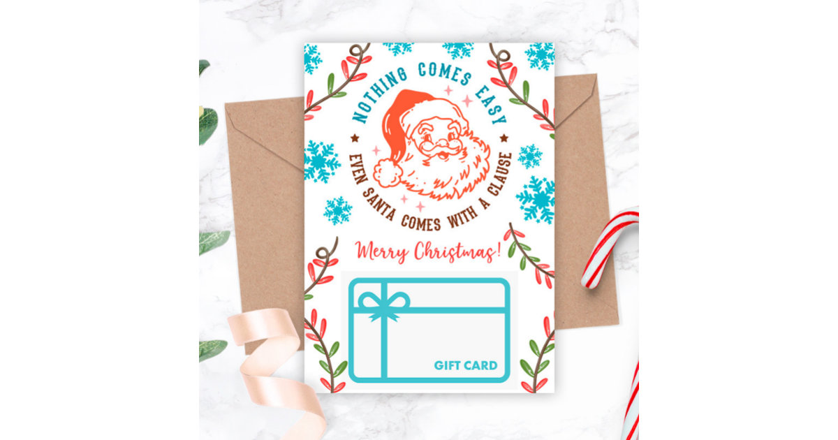 Funny Christmas Santa Claus Gift Card Holder | Zazzle