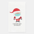 Funny Christmas Santa Claus in Face Mask Custom Paper Guest Towels | Zazzle
