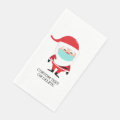 Funny Christmas Santa Claus in Face Mask Custom Paper Guest Towels | Zazzle