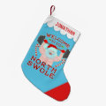 Funny Christmas Santa Claus Swole Weightlifter Small Christmas Stocking ...