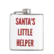 Funny Christmas santa's little helper flask xmas | Zazzle