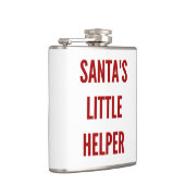 Funny Christmas santa's little helper flask xmas | Zazzle
