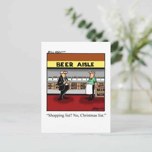 Funny Christmas Shopping Humor Postcard | Zazzle