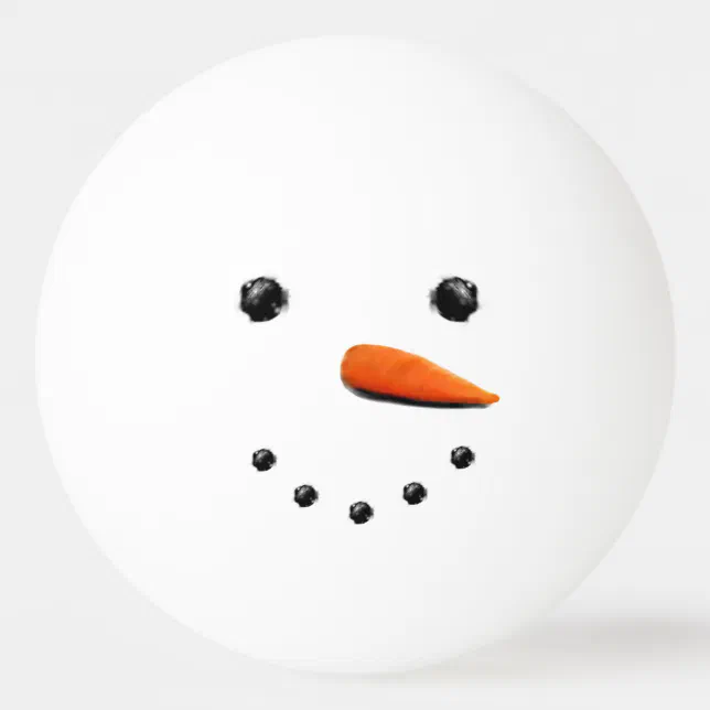 Funny Christmas Snowman Ping Pong Ball | Zazzle