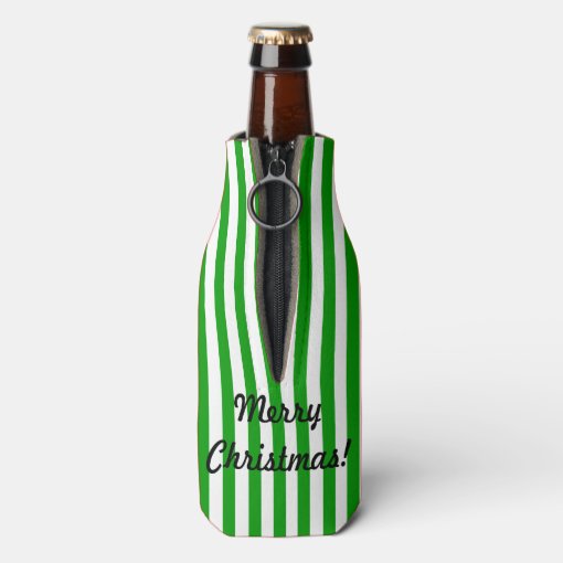 Funny Christmas Stocking Stuffer YOUR NAME Beer Bottle Cooler | Zazzle