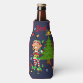 Funny Christmas Stocking Stuffer YOUR NAME Beer Bottle Cooler | Zazzle