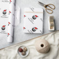 Funny Christmas wrapping paper with cool Santa | Zazzle