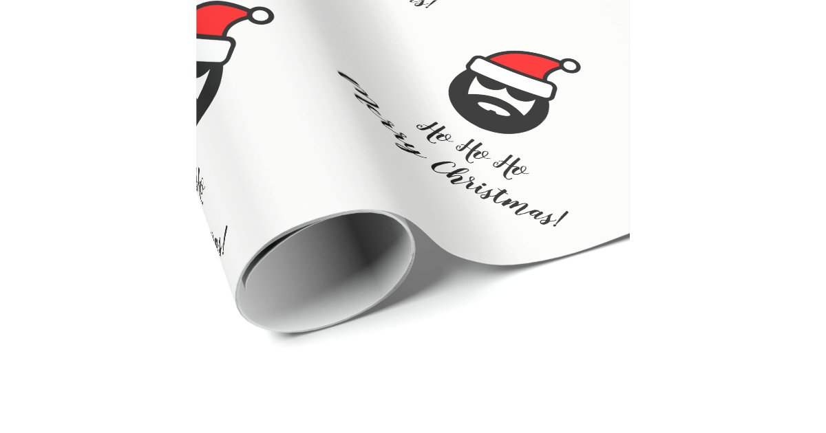 Funny Christmas wrapping paper with cool Santa | Zazzle