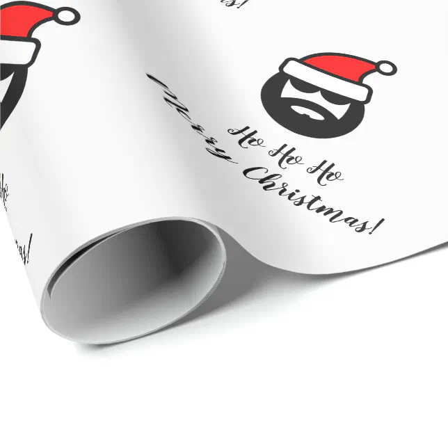 Funny Christmas wrapping paper with cool Santa | Zazzle
