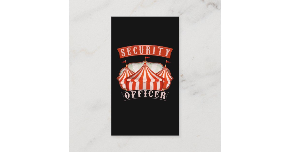 Funny Circus Security Officer Business Card | Zazzle