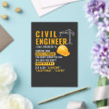 Funny Civil Engineer Definition Acrylic Invitation | Zazzle