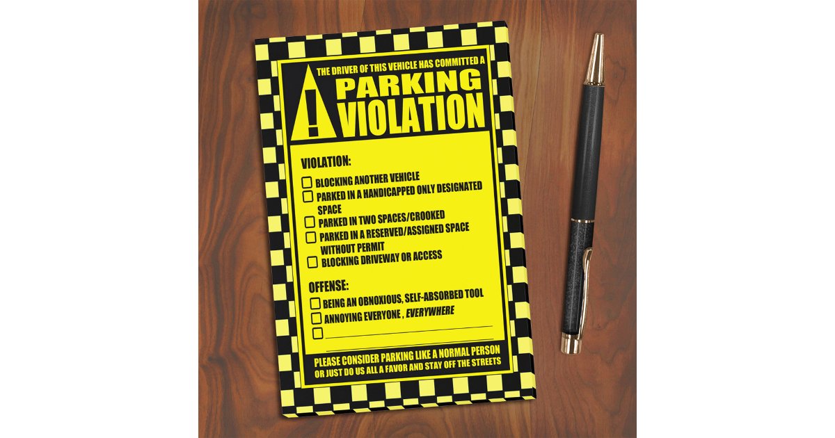 Funny Civilian Parking Ticket Post-it Notes | Zazzle