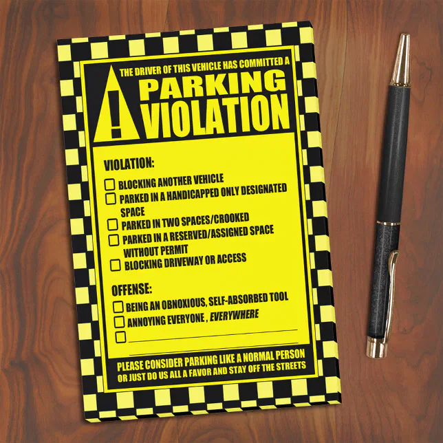 Funny Civilian Parking Ticket Post-it Notes | Zazzle