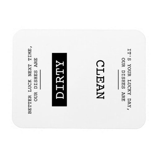 Funny Clean Dirty reversible Dishwasher Sign Magnet | Zazzle