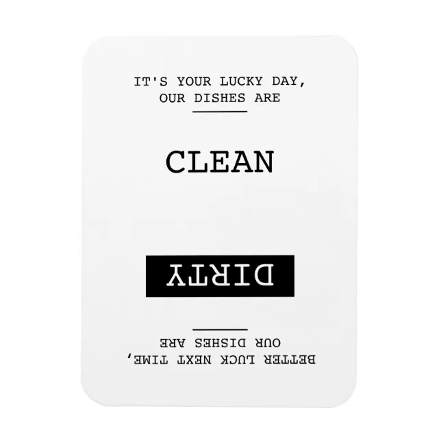 Funny Clean Dirty reversible Dishwasher Sign Magnet | Zazzle