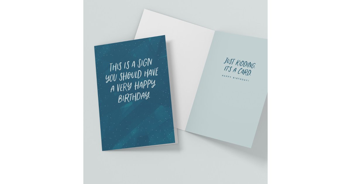 Funny clever silly happy birthday card | Zazzle