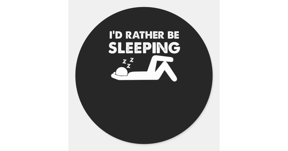 Funny Clinophile Sleepy Head Sleepyhead Sleep Love Classic Round ...