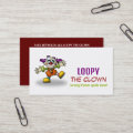 Funny Clown, Kids Entertainer, Clown Business Card | Zazzle