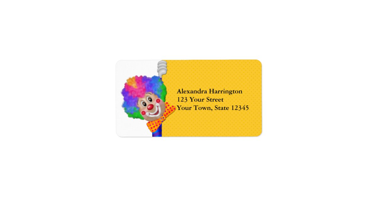Funny Clown Label | Zazzle