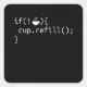 Funny coding & Programmer Coffee gift Square Sticker | Zazzle