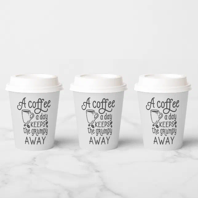 funny coffee bar word art Paper Cups | Zazzle