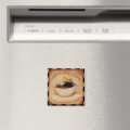 Funny coffee crow cartoon magnet | Zazzle
