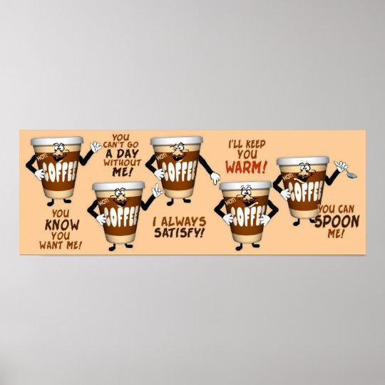 Funny Coffee Talk Poster | Zazzle.com