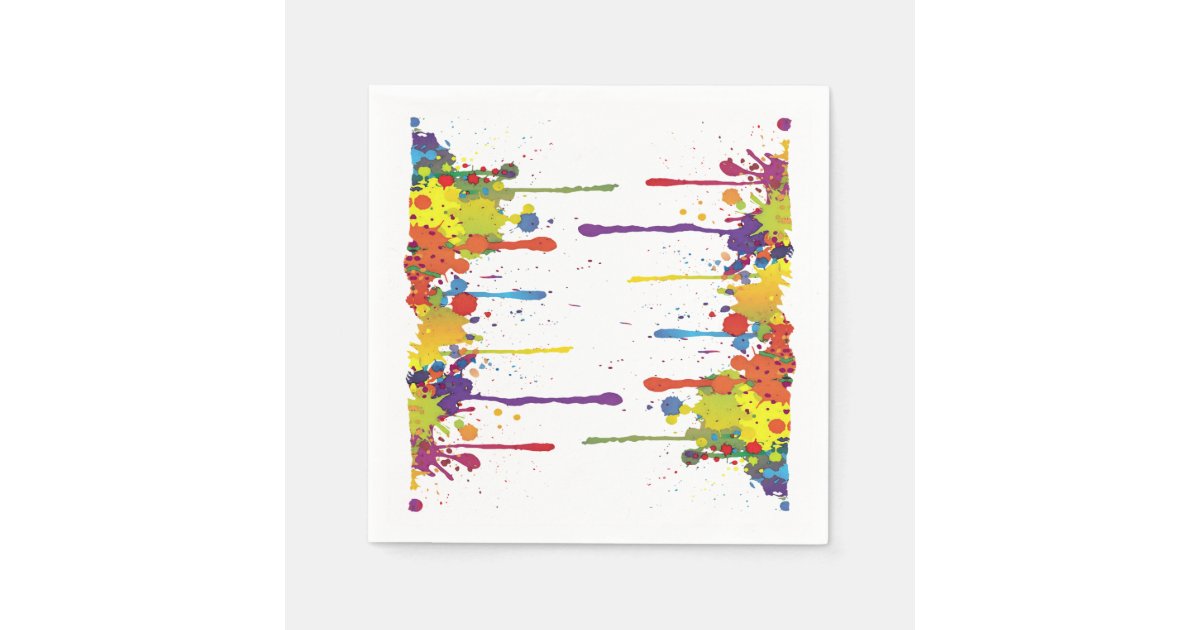 FUNNY COLOR SPLASH II + your backgr. & ideas Paper Napkins | Zazzle