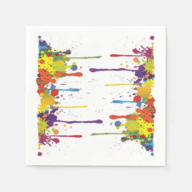 FUNNY COLOR SPLASH II + your backgr. & ideas Paper Napkins | Zazzle