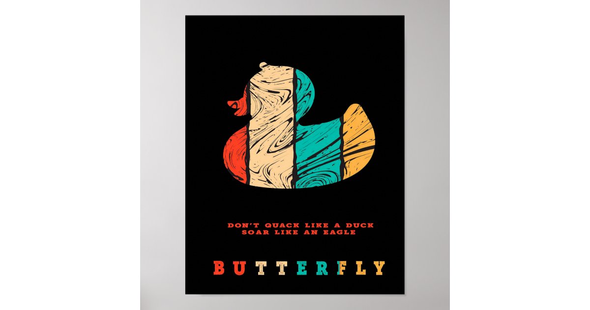 Funny Colorful Duck Art |Perfect Gift For Hallowee Poster | Zazzle