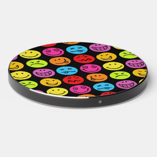 Funny Colorful Faces Wireless Charger Zazzle