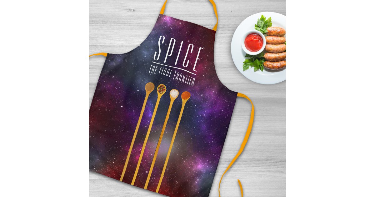 Funny Colorful Spice The Final Frontier Apron | Zazzle