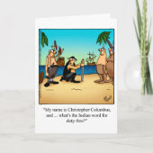 Funny Columbus Day Humor Greeting Card | Zazzle
