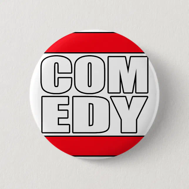 funny Comic Comedy stand up Comedian Button | Zazzle