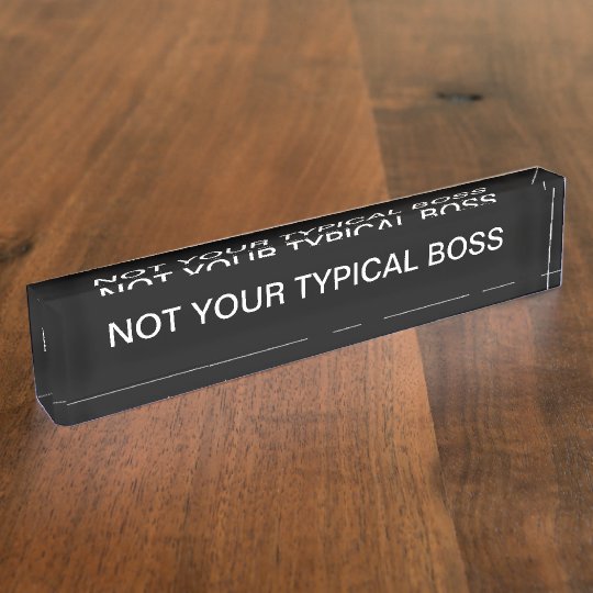 Funny Company Boss Desk Plaque Desk Name Plate | Zazzle.com
