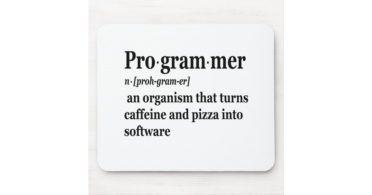 Funny Computer Science Programmer Definition Mouse Pad | Zazzle