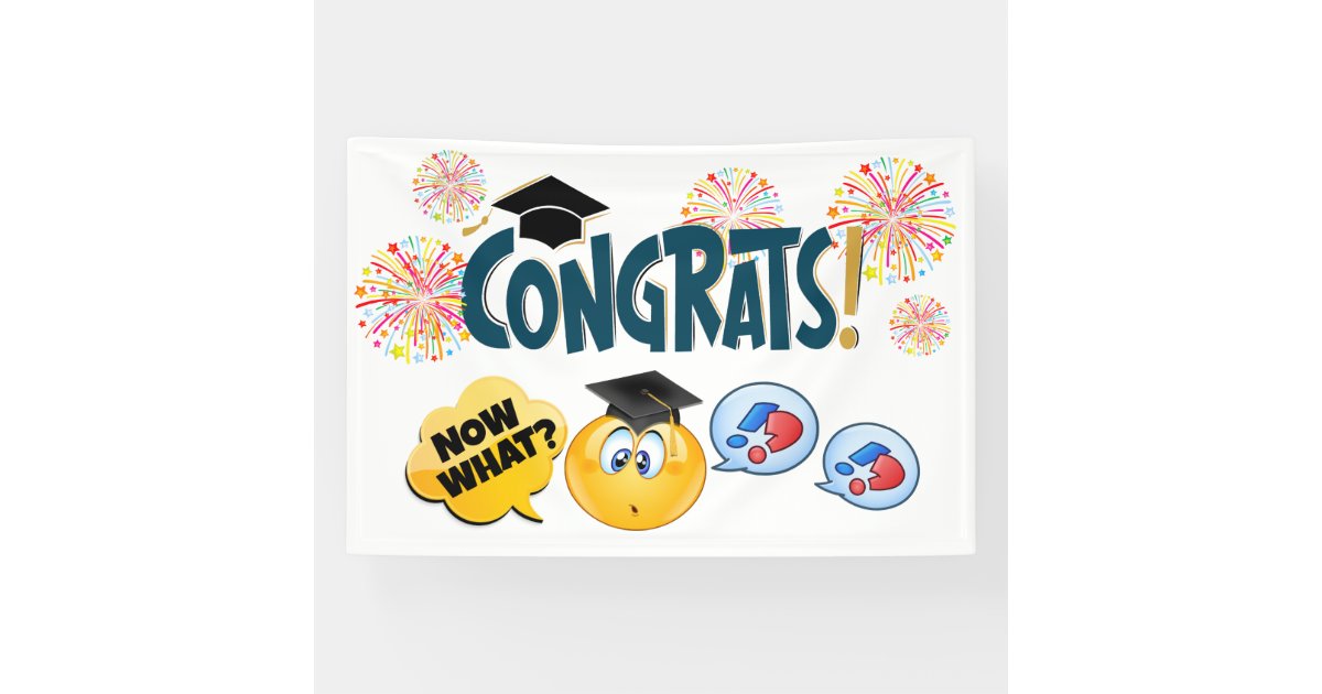 FUNNY Congrats Graduation Banner | Zazzle
