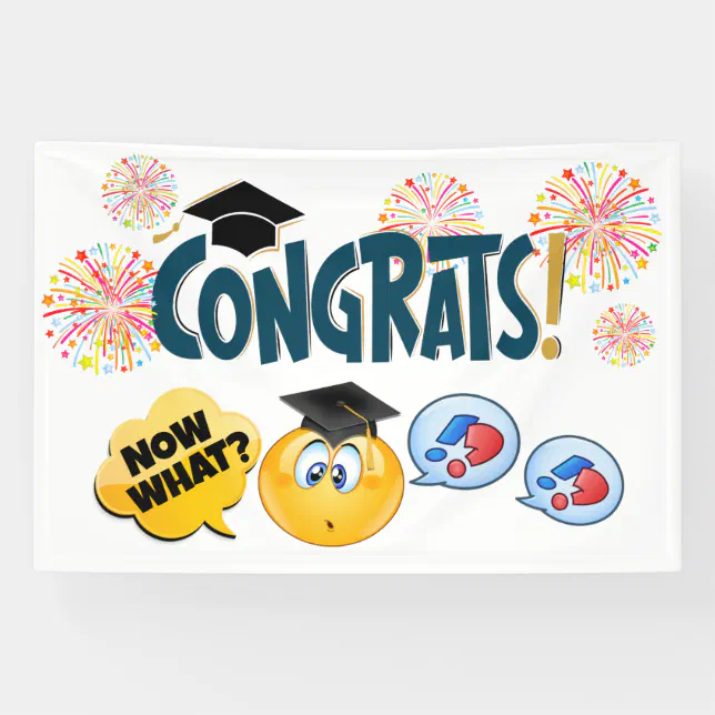 FUNNY Congrats Graduation Banner | Zazzle