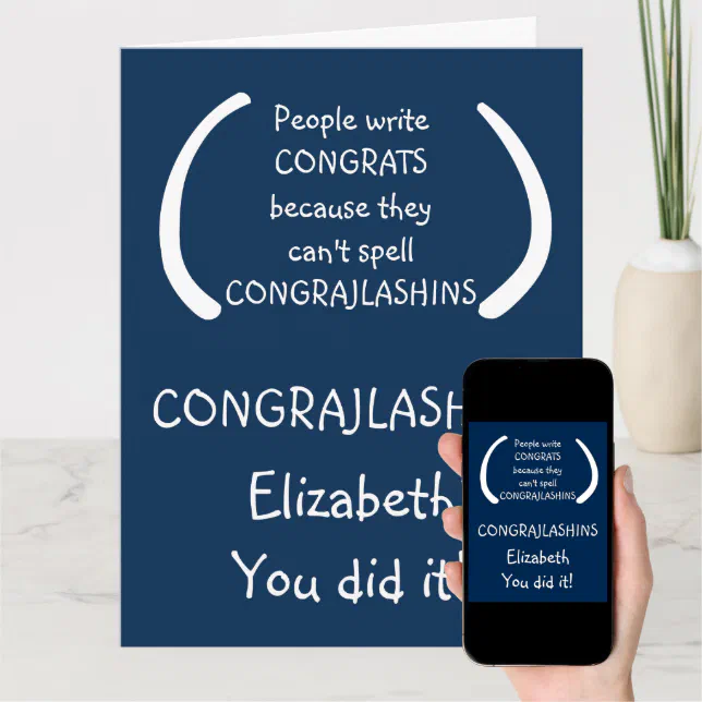 Funny Congratulations Graduate Graduation Day BIG Card | Zazzle