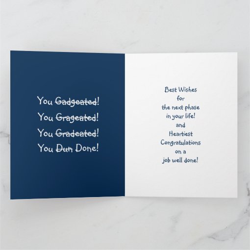 Funny Congratulations Graduate Graduation Day BIG Card | Zazzle