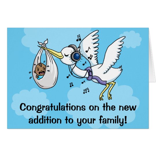Funny congratulations new baby Stork Card | Zazzle.com